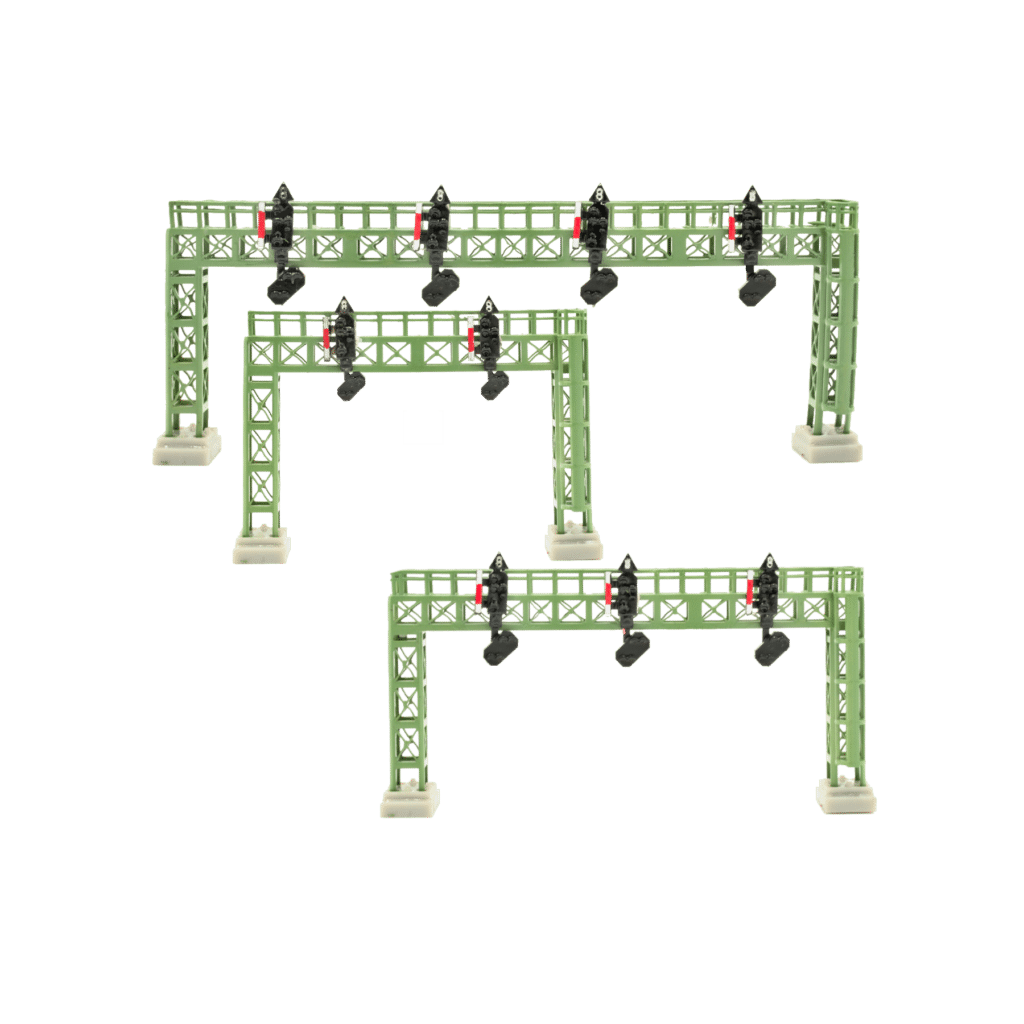Spur N Signalbrücke 4-Gleisig mit Ausfahrt- und Vorsignal